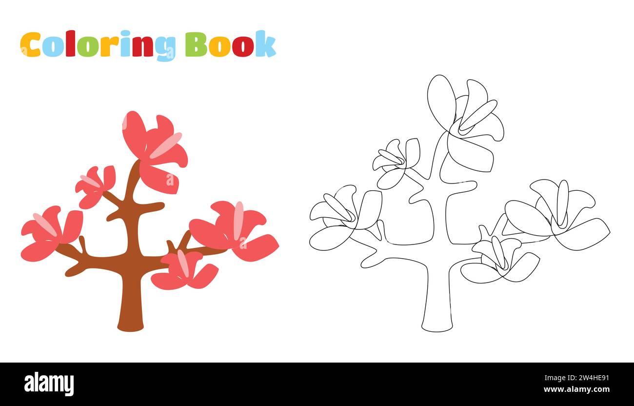 Coloring pages plant hi-res stock photography and images - Alamy