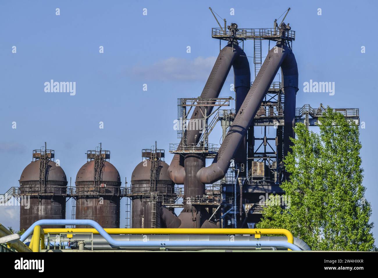 Hochofen, Hüttenwerk Arcelor Mittal, Eisenhüttenstadt, Brandenburg ...