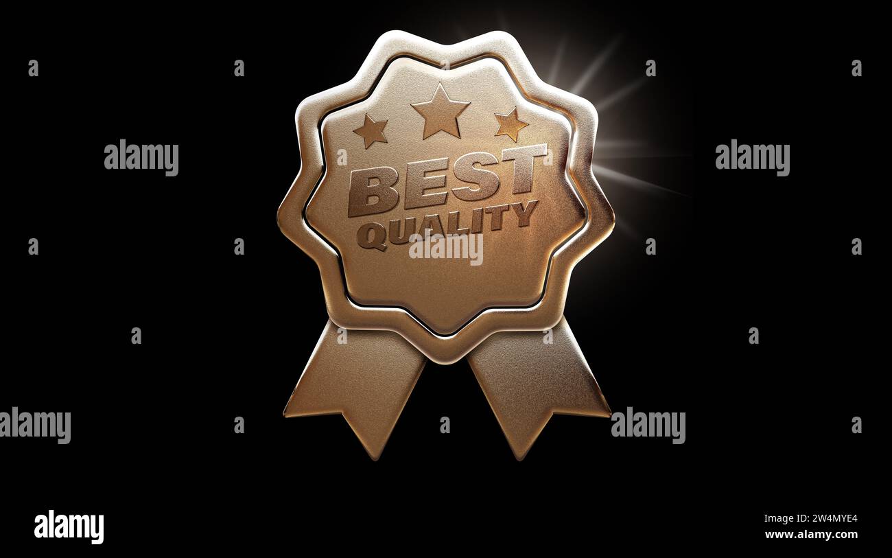 GOLD QUALITY GUARANTEE SEAL Stock Photo - Alamy