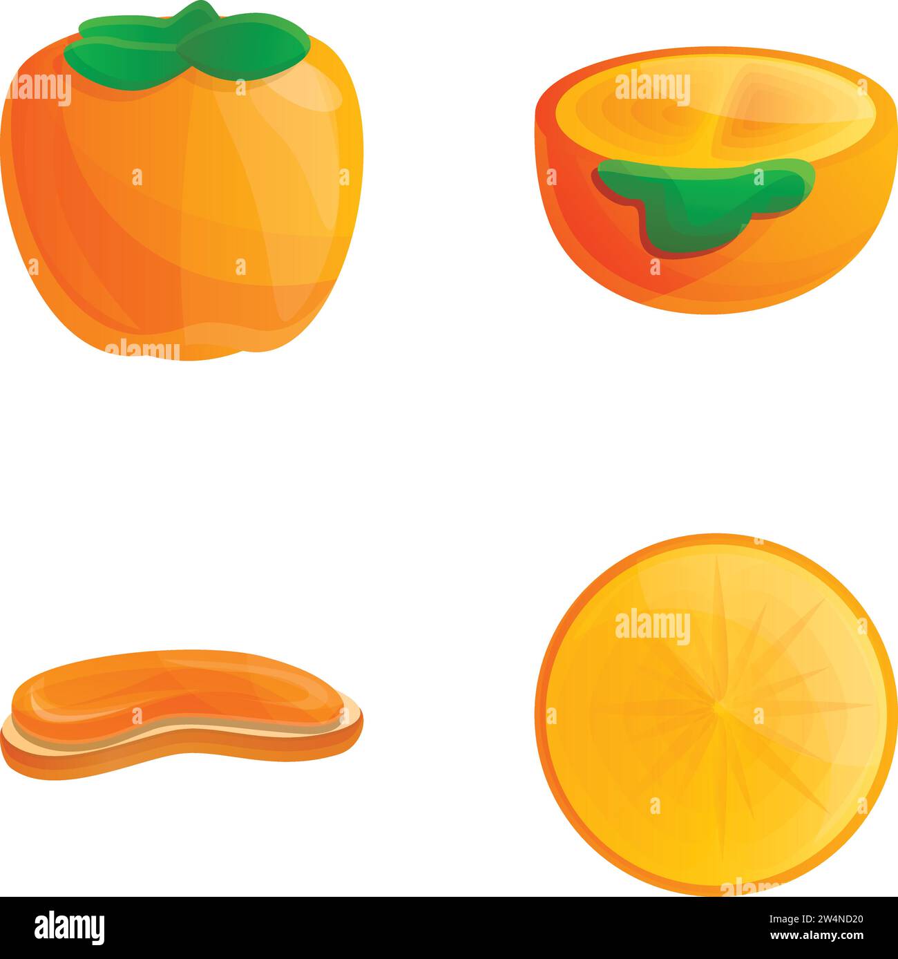 Persimmon bread Stock Vector Images - Alamy