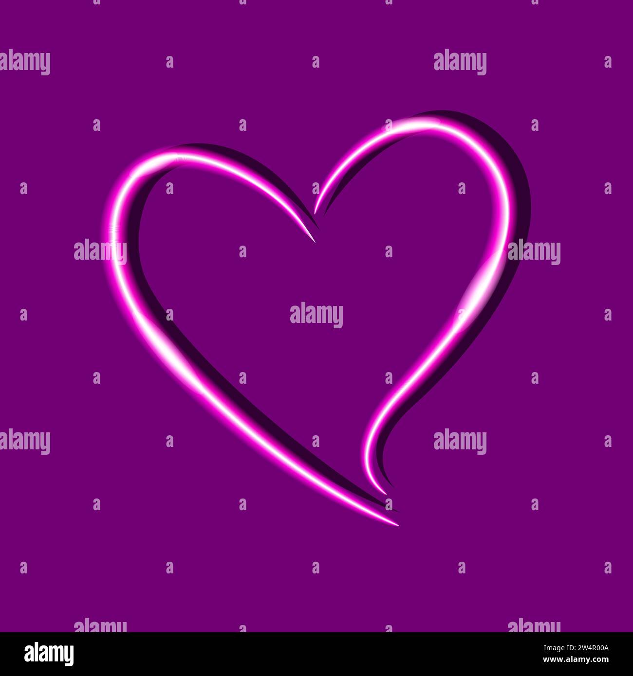 Heart symbol glowing neon light Stock Vector Images - Alamy