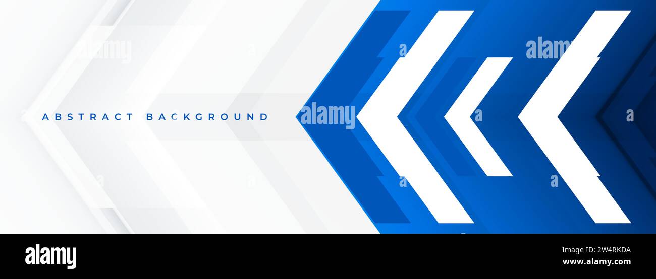 Blue and white arrows futuristic technology background concept high-speed movement. Wide vector ...