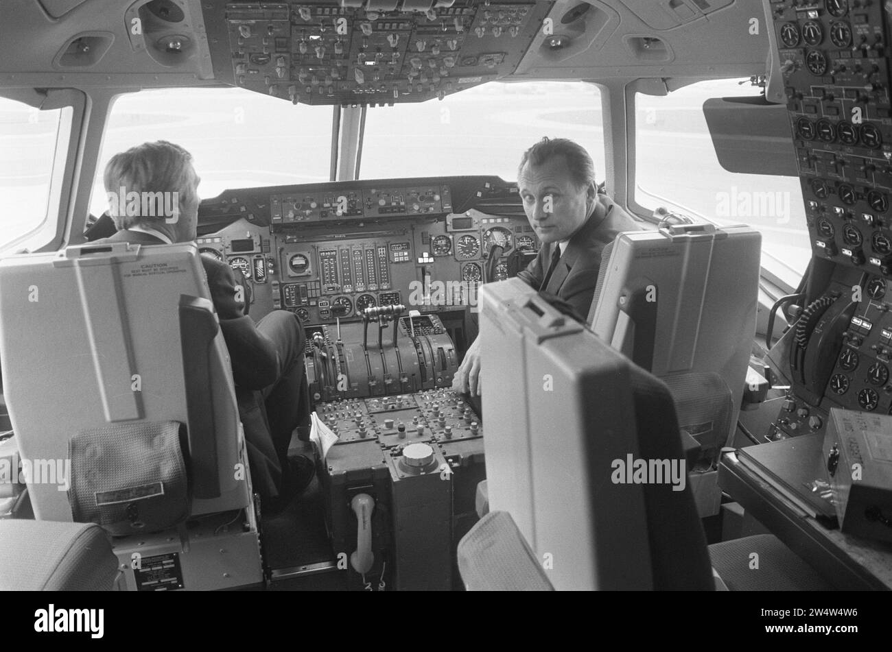 (original caption) First DC 10 for KLM lands at Schiphol, cockpit and ...