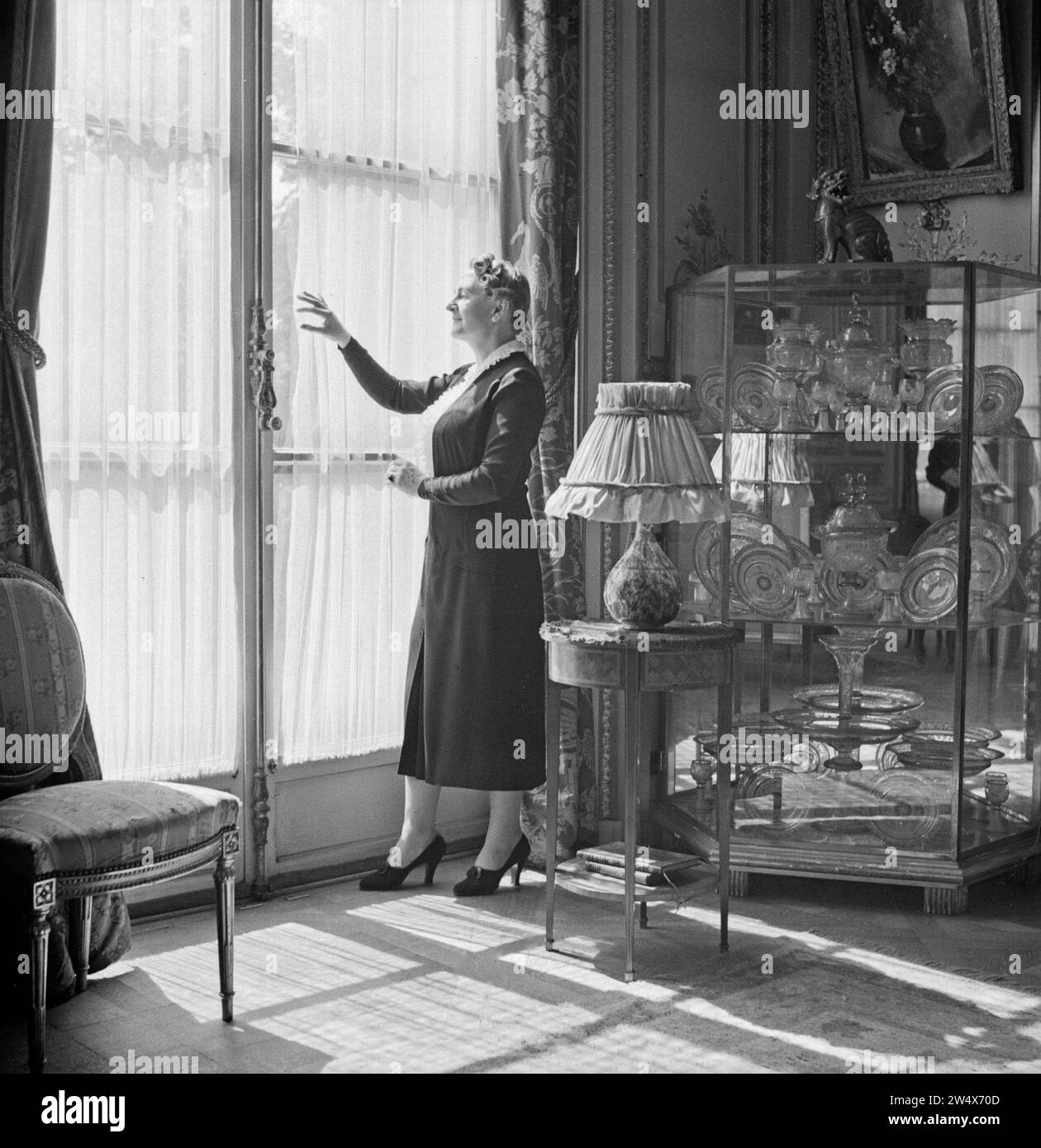 Pavla Vachková-Osusky, wife of diplomat Štefan Osusky, posing by the ...