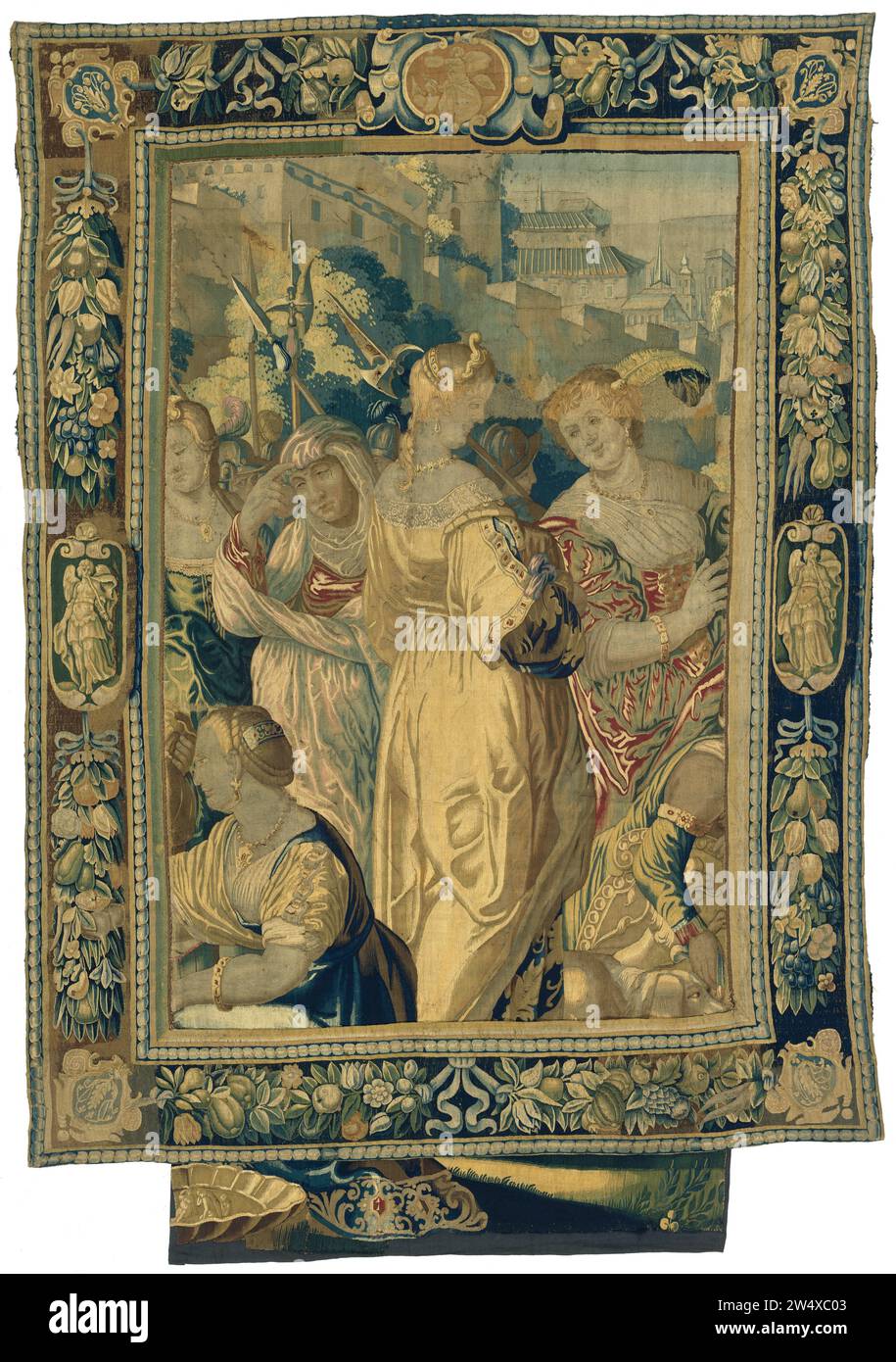 Unknown scene with five female figures, Anonymous, c. 1640 - c. 1650 ...