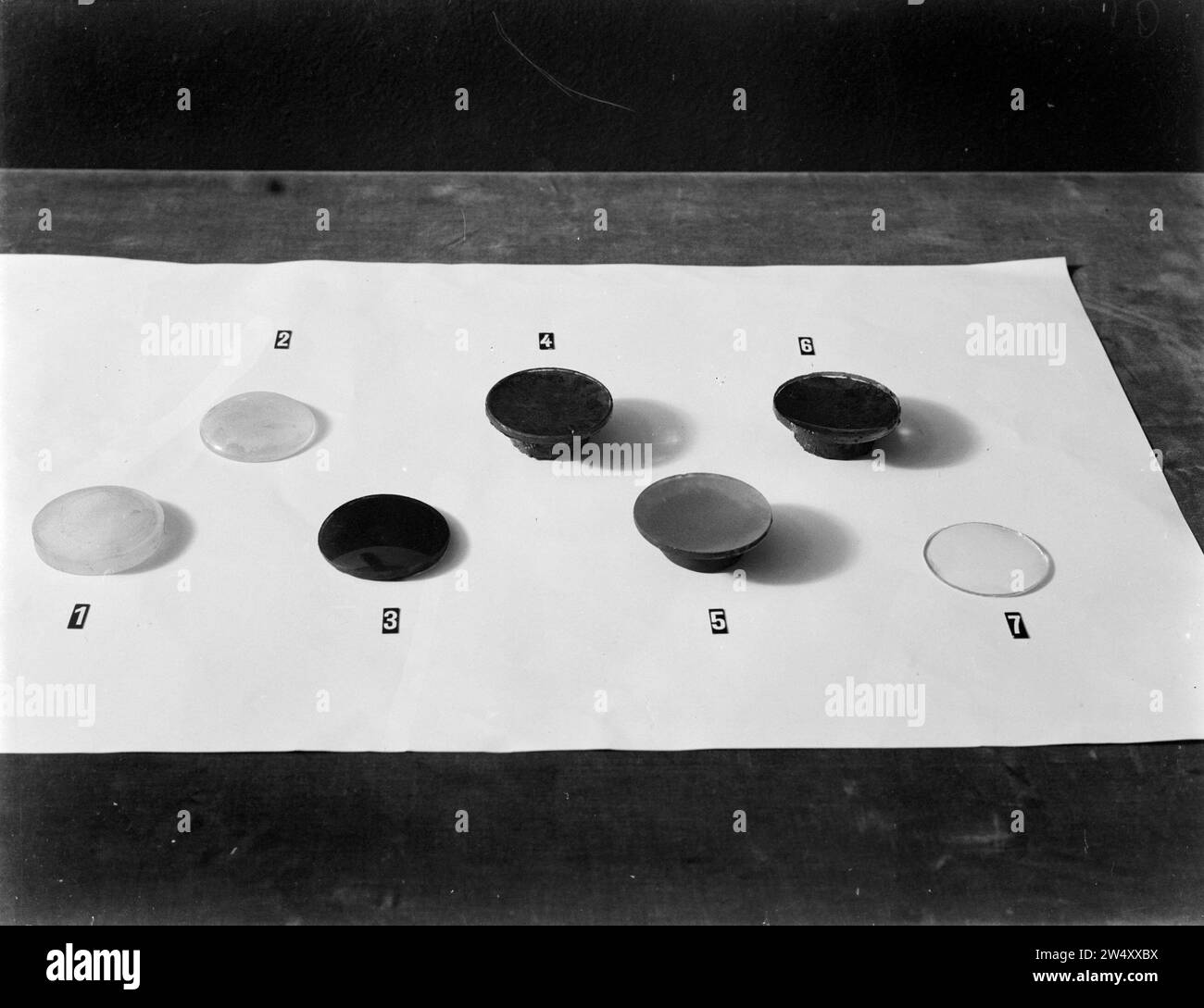 Models of spectacle lenses or eyeglass lenses ca. 1931 Stock Photo - Alamy
