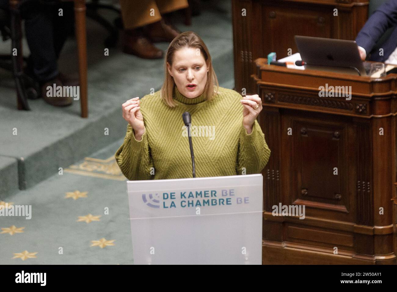 Brussels, Belgium. 21st Dec, 2023. Groen's Eva Platteau pictured during ...