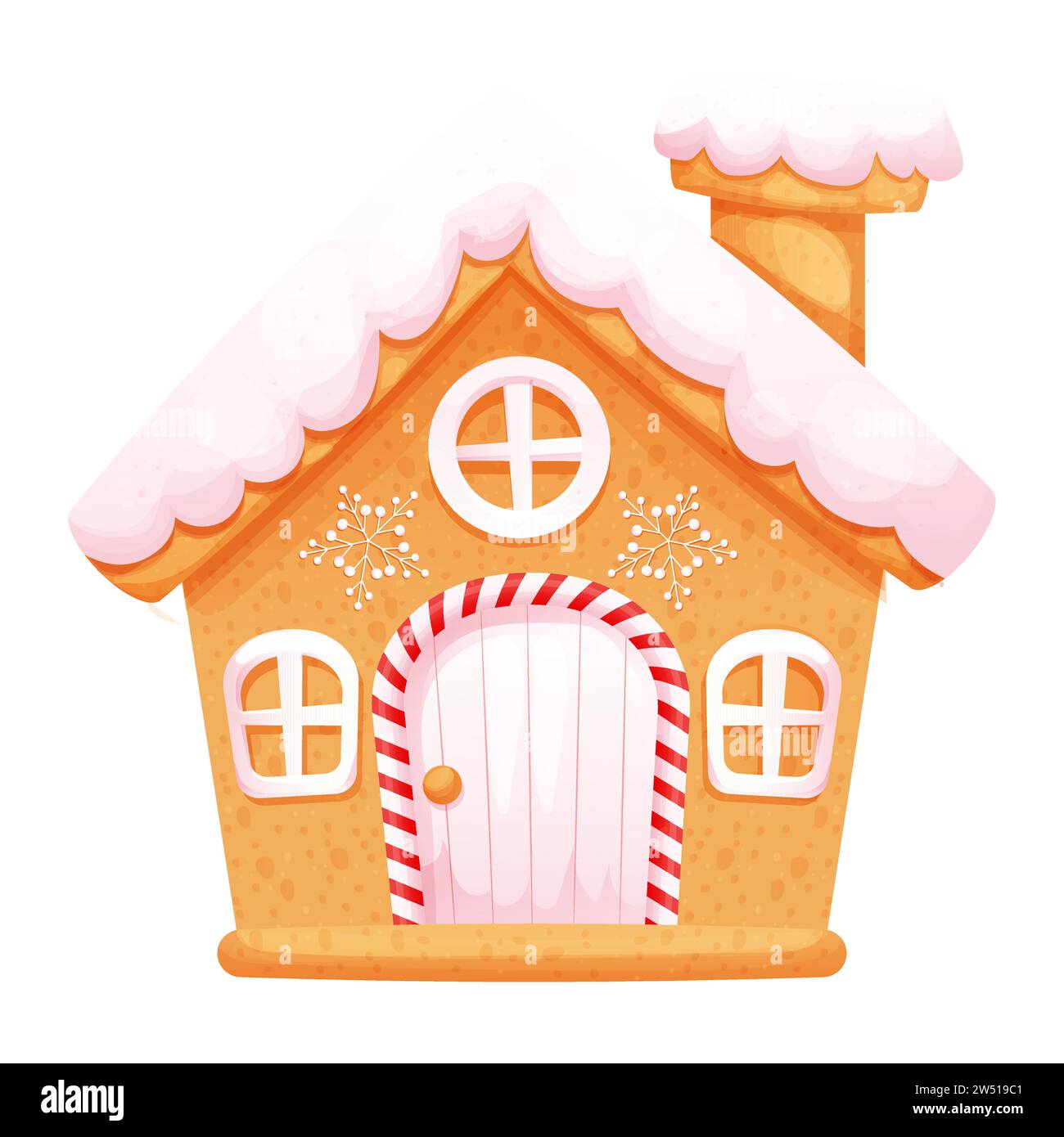Gingerbread house with wonder door and windows cute ornament and sweets ...