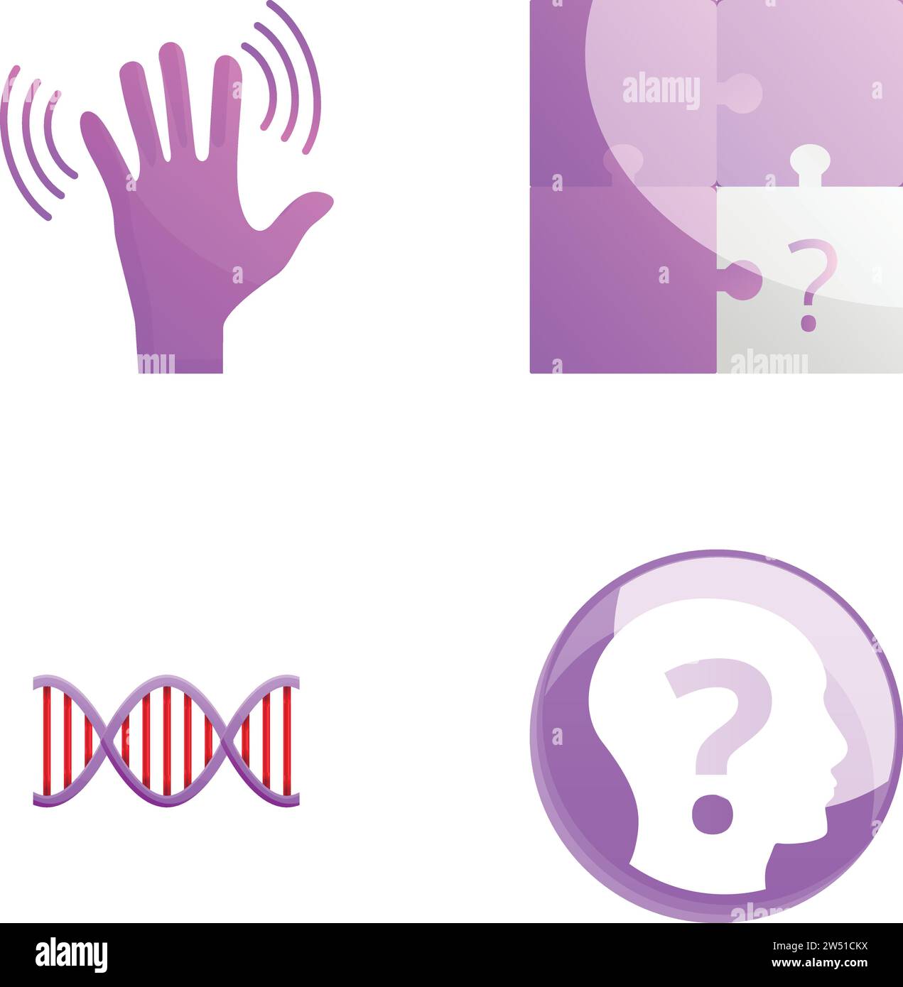 Genetic engineering icons set cartoon vector. Molecular biology ...