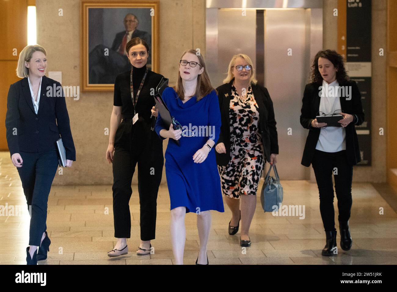 Edinburgh, Scotland, UK. 21st Dec, 2023. PICTURED: (L-R) Jenny Gilruth ...