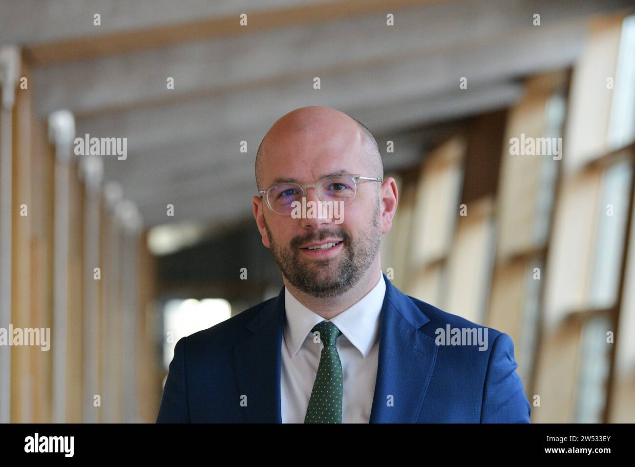 Edinburgh Scotland, UK 21 December 2023. Ben Macpherson MSP at The Scottish Parliament. credit ...