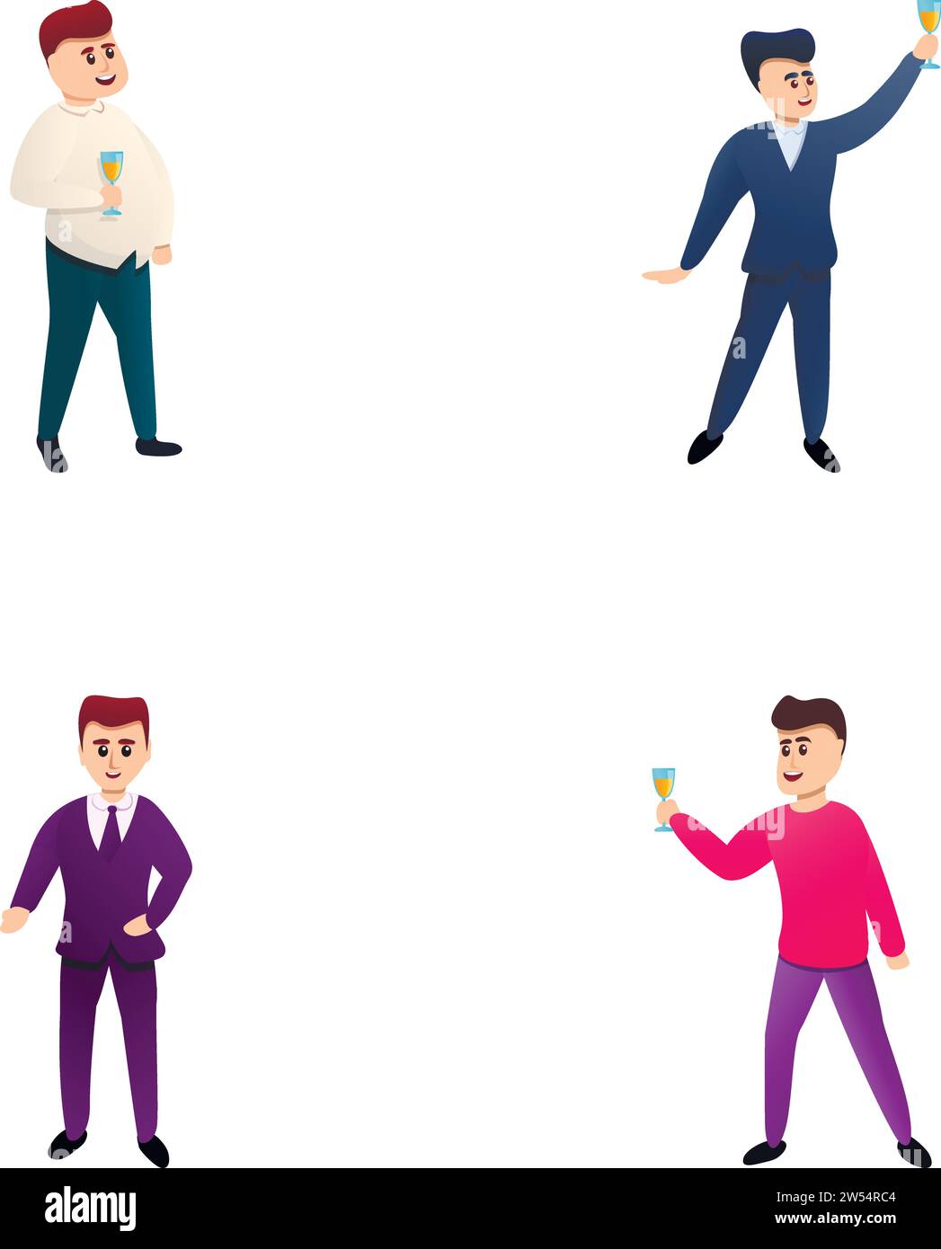 Group men champagne Cut Out Stock Images & Pictures - Alamy