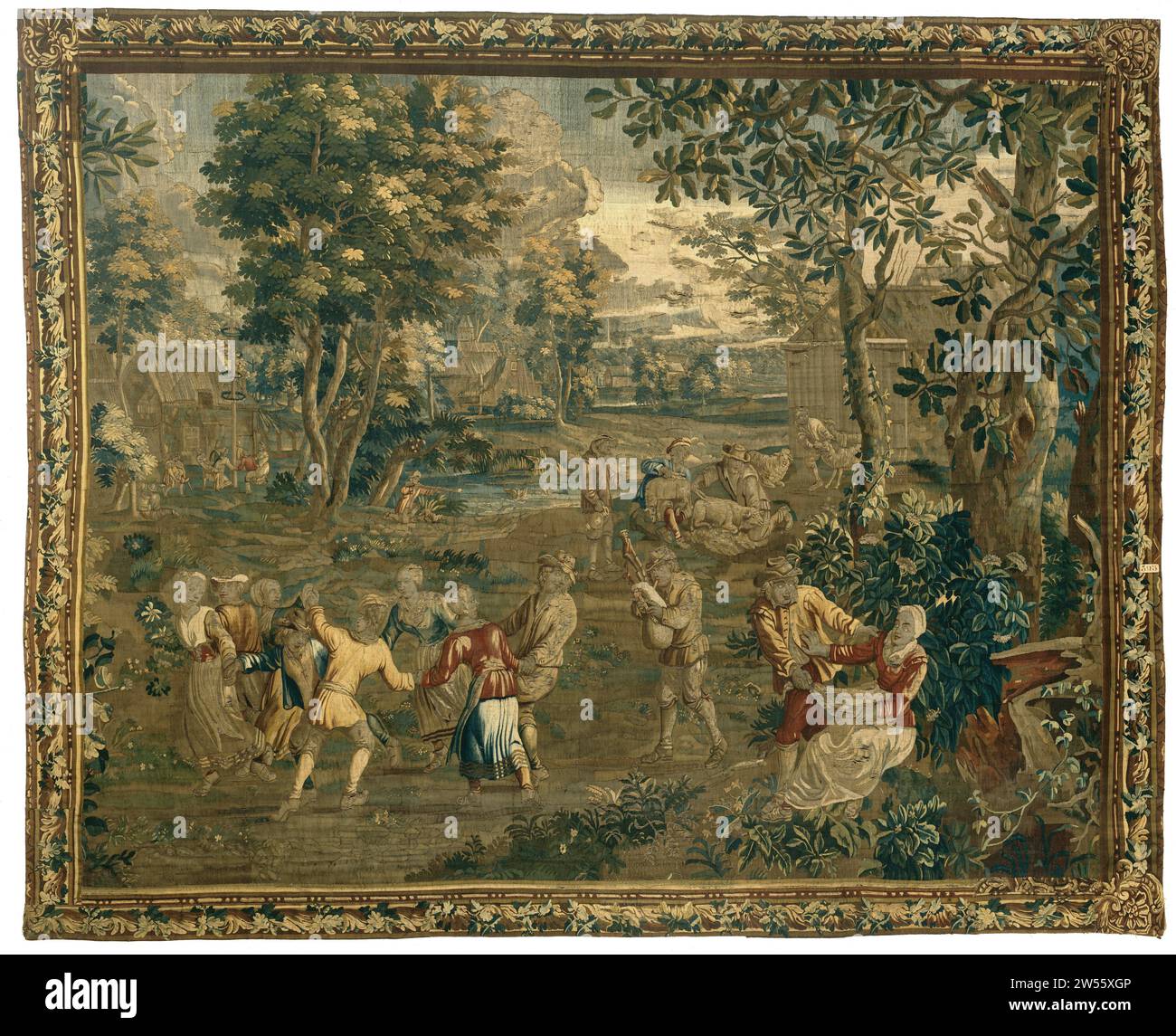 Dancing farmers and sheep shearers, anonymous, c. 1700 - c. 1725 Wall ...