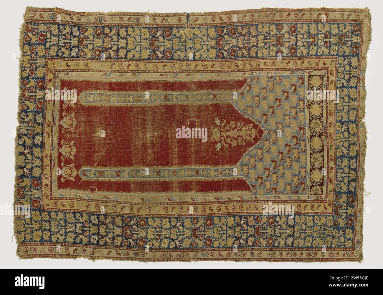 Eastern carpet ,, 1800 - 1900 Oriental carpet, prayer rug, knotted wool ...