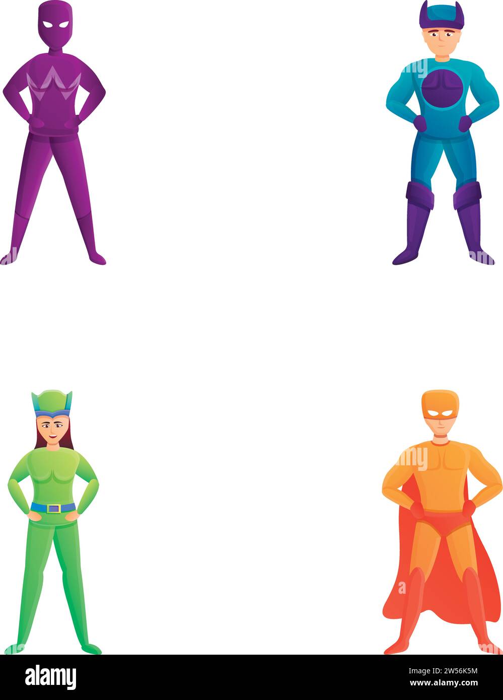 Superhero icons set cartoon vector. Man and woman superhero. Cartoon ...