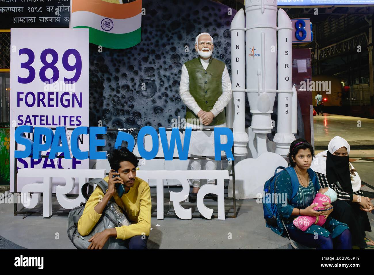A statue of Indian PM Narendra Modi at Chhatrapati Shivaji Maharaj ...