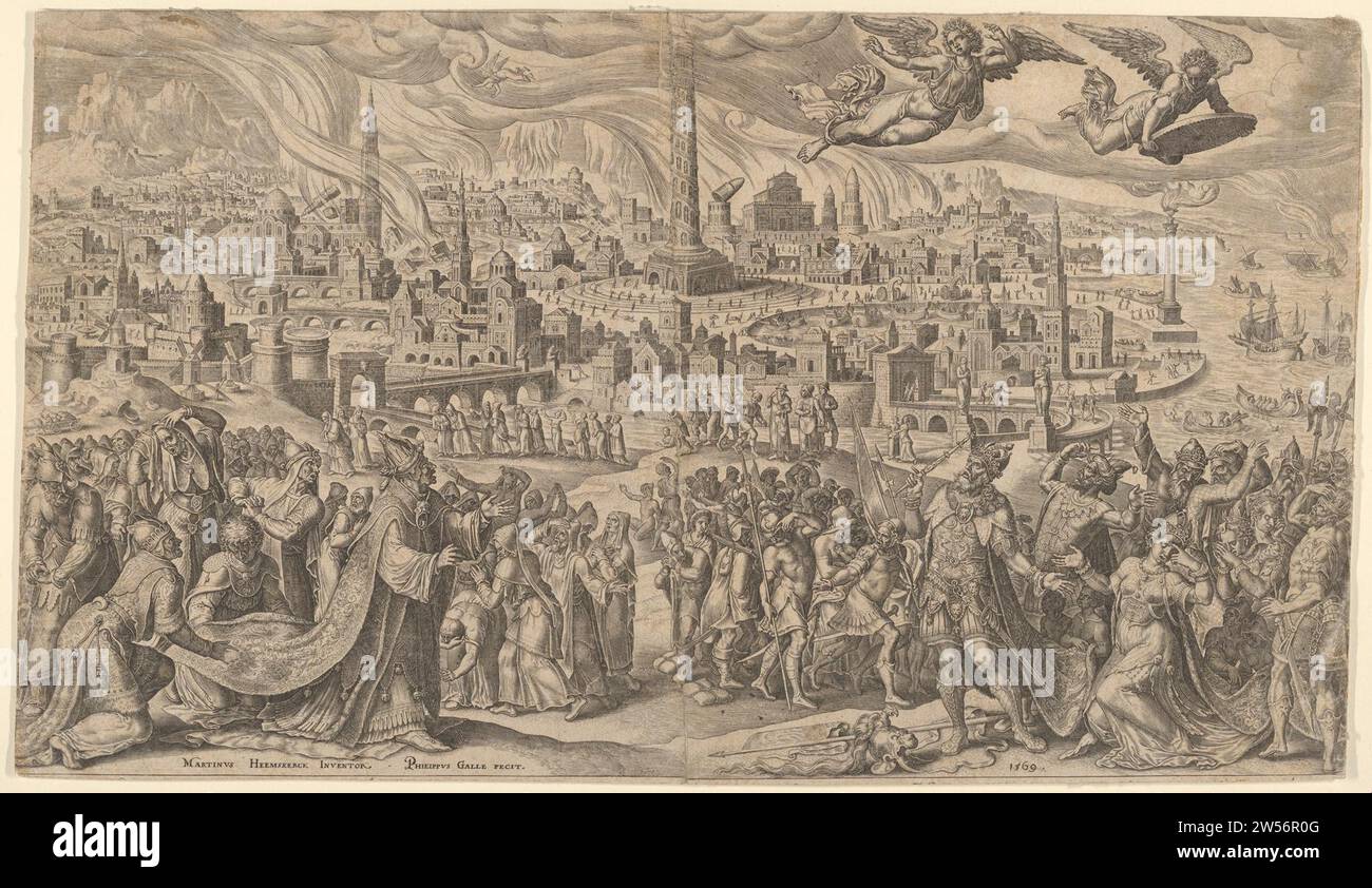 The Fall of Babylon 1965 by Philips Galle Stock Photo - Alamy