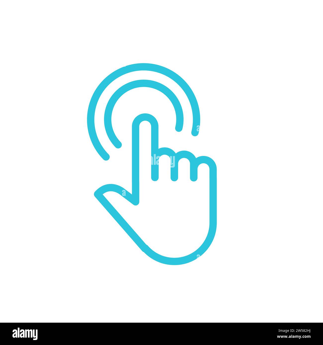 Hand cursor blue Stock Vector Images - Alamy