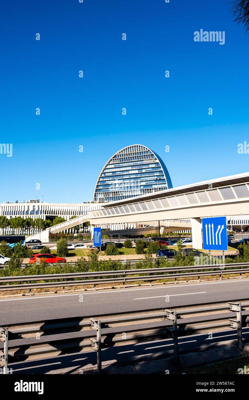 The BBVA headquarters in Madrid in Spain, designed by Herzog & de ...