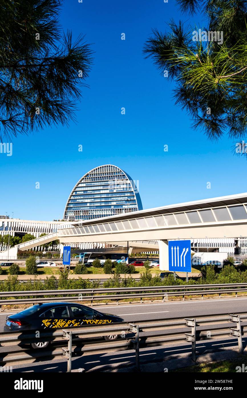 The BBVA headquarters in Madrid in Spain, designed by Herzog & de ...