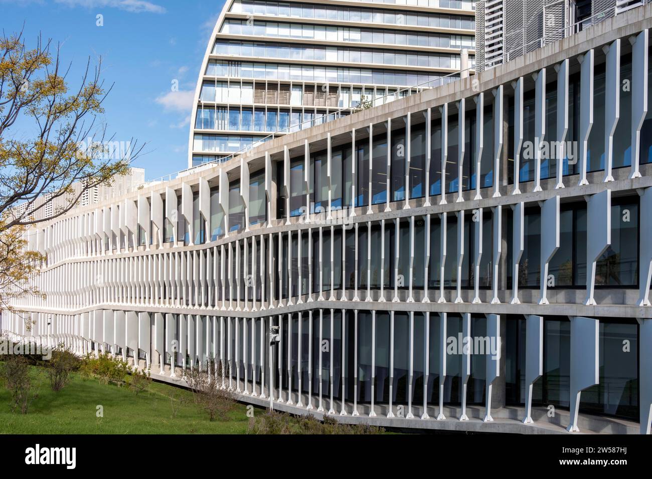 The BBVA headquarters in Madrid in Spain, designed by Herzog & de ...