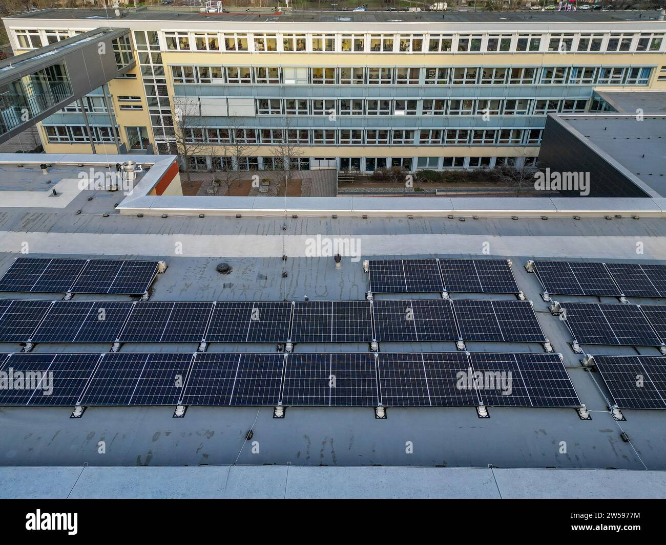 Photovoltaics school roof hi-res stock photography and images - Alamy