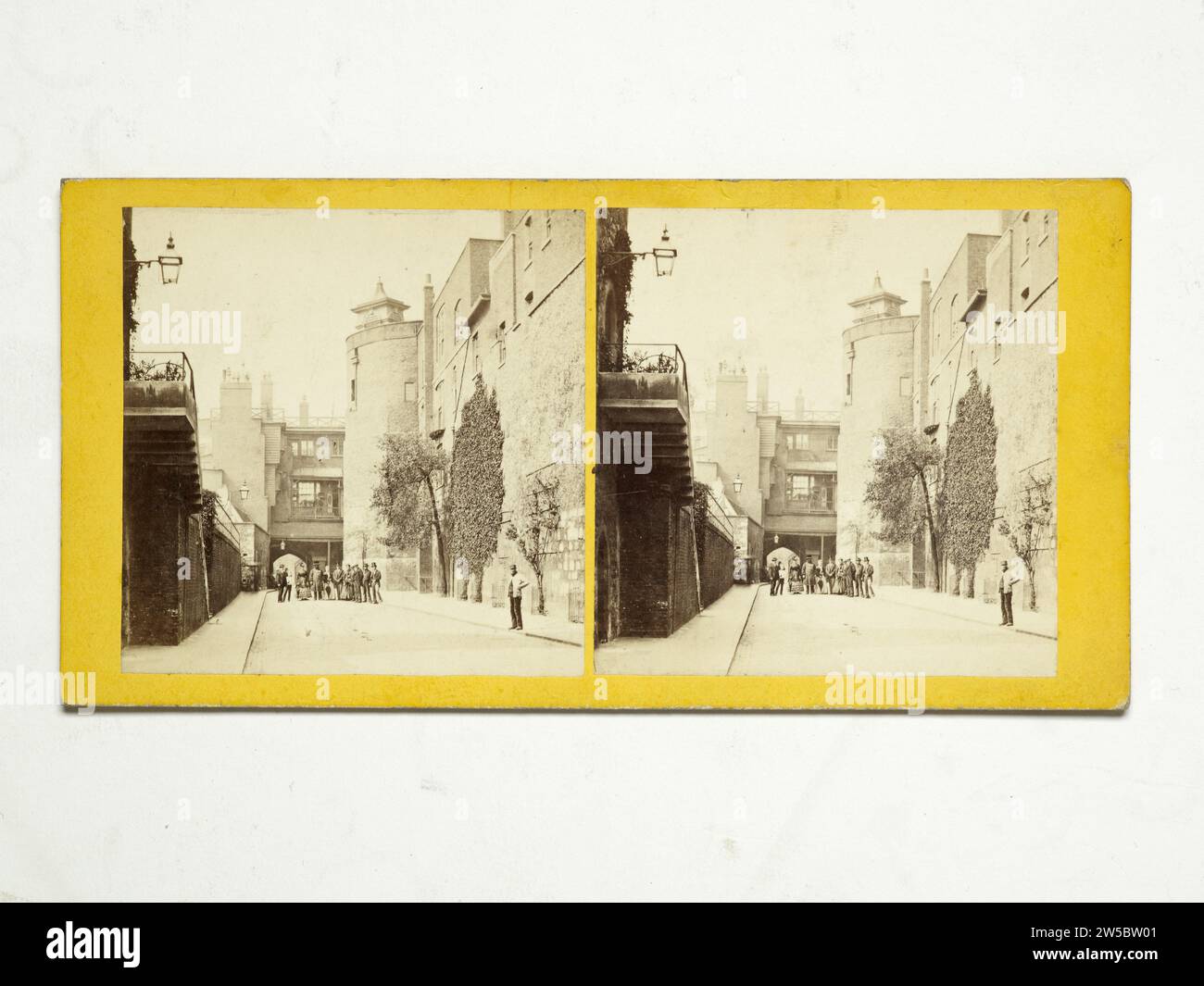 Stereoscopic photograph by J. Davis Burton showing the Bell Tower ...