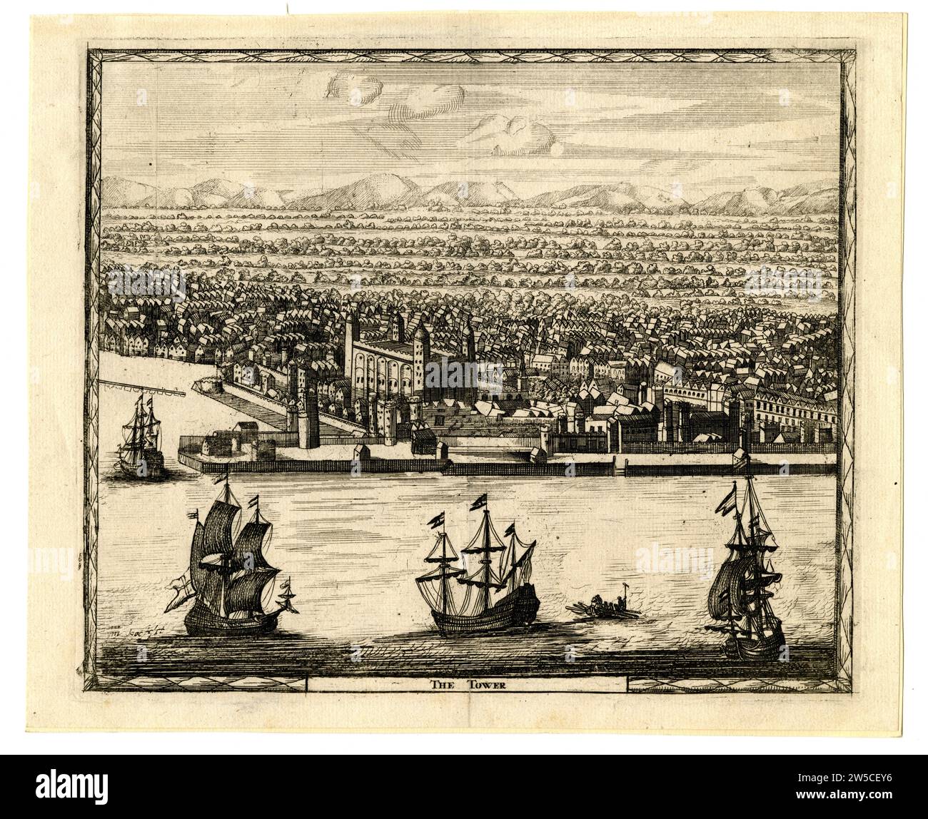 Print entitled, 'The Tower,' late 18th century, Britain Stock Photo - Alamy