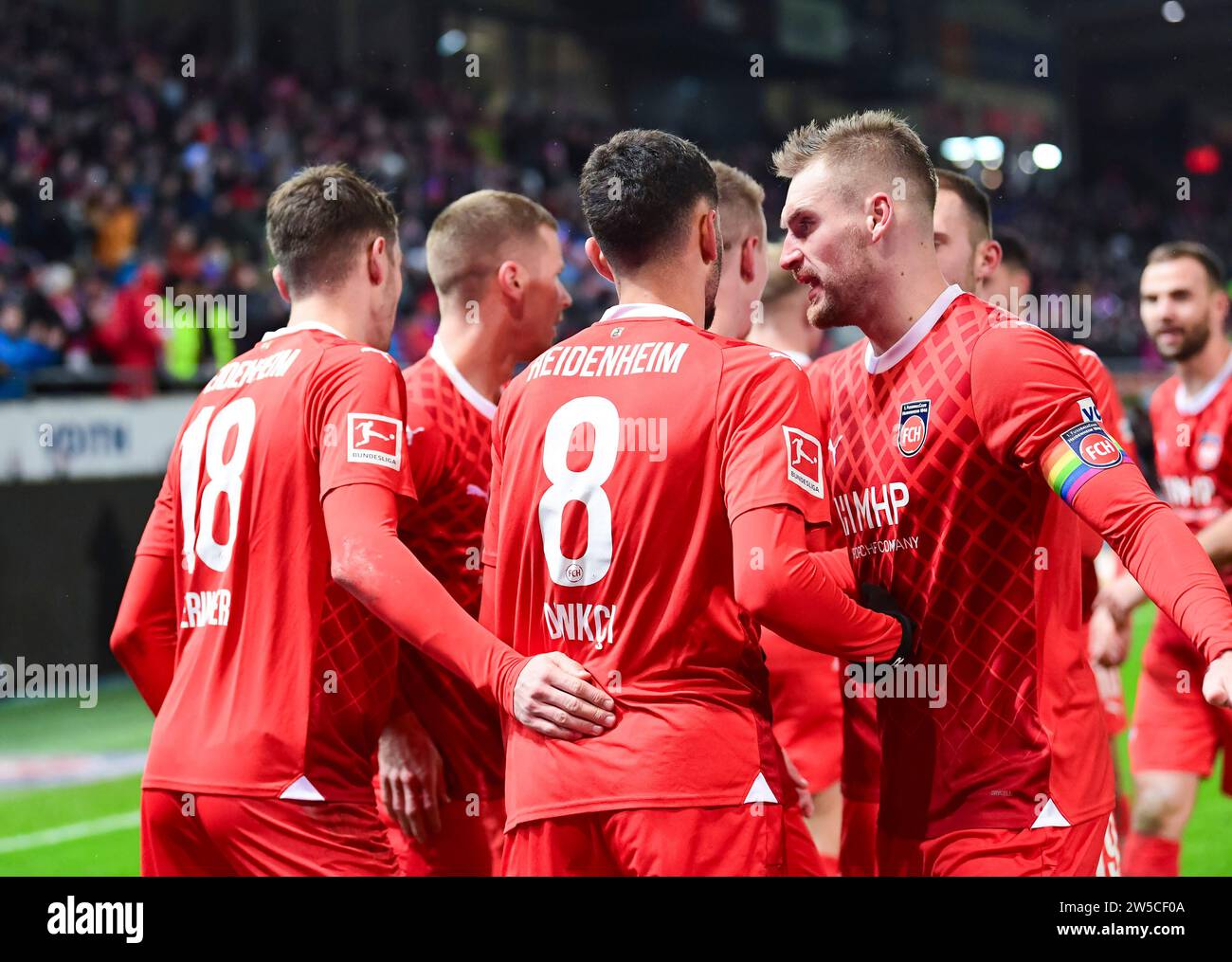 Heidenheim, Deutschland. 20th Dec, 2023. Jubel des 1. FC Heidenheim ...
