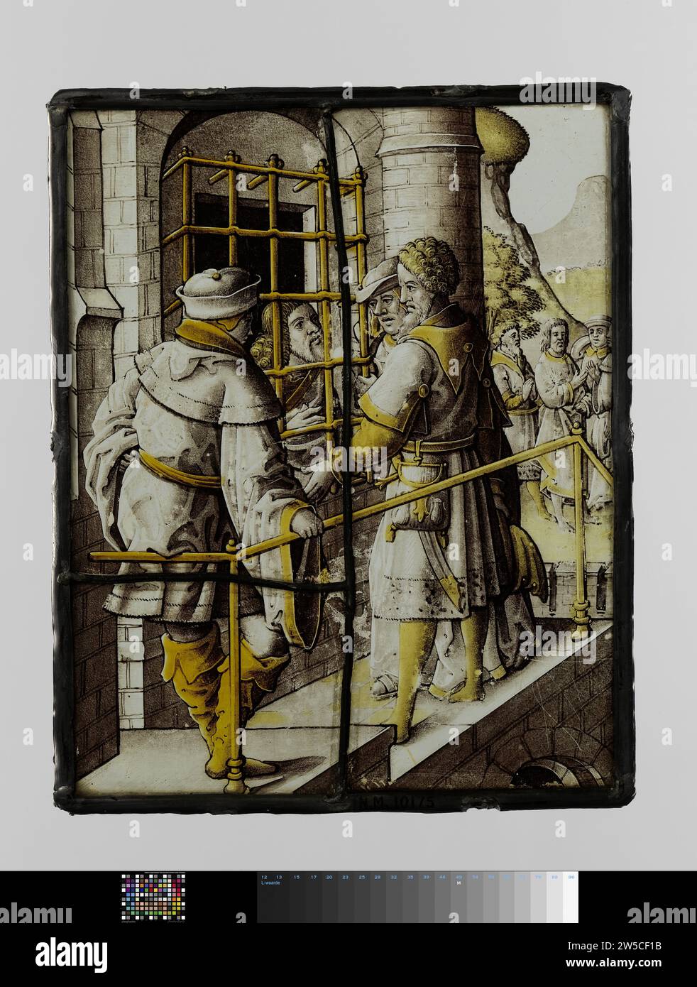 Window with a visit to Johannes the Baptist in prison, Anonymous, c ...