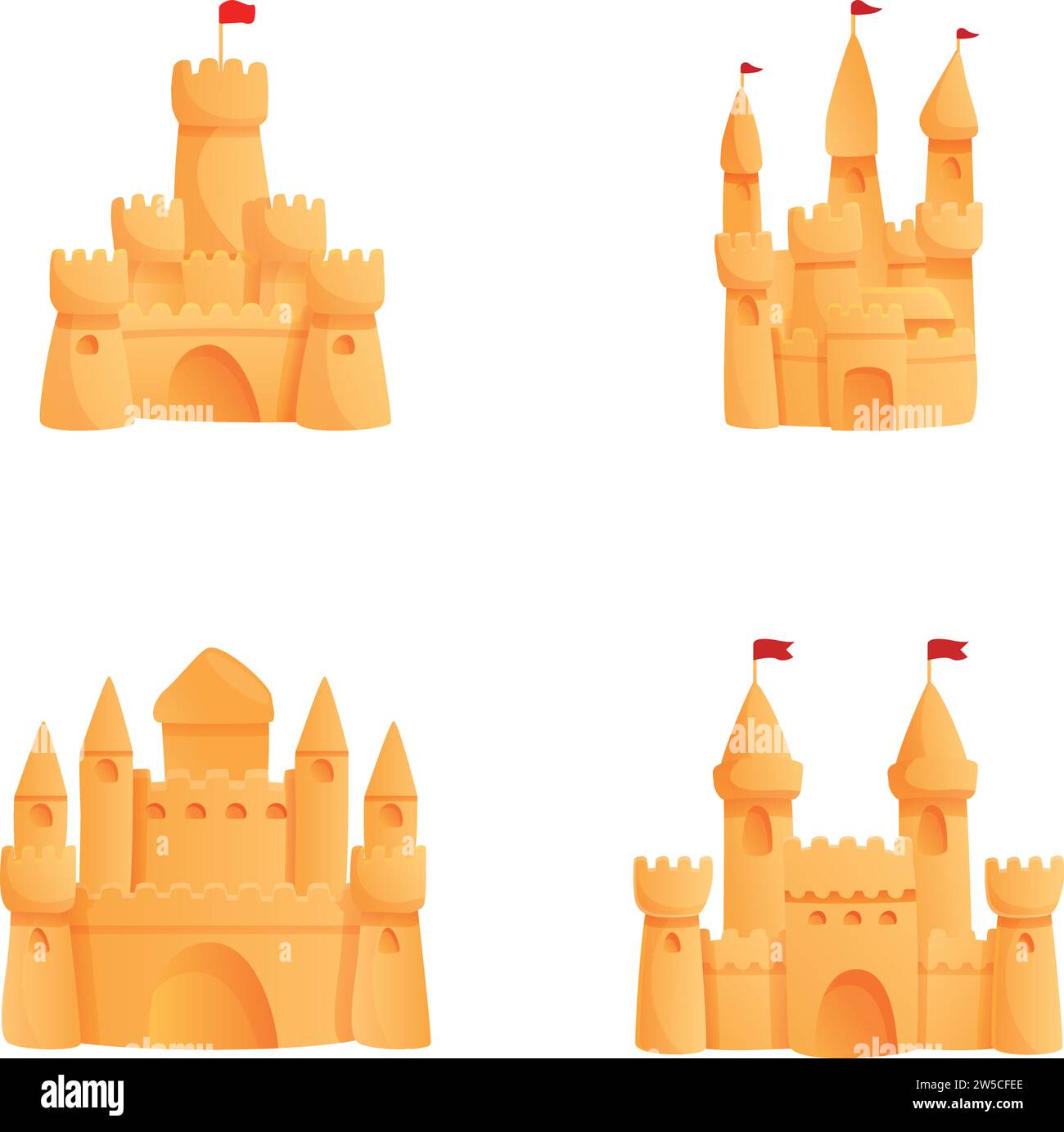 Sand castle flag Stock Vector Images - Alamy