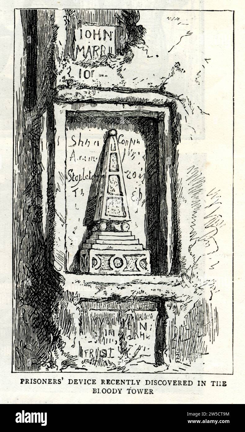 'Prisoner's device recently discovered in the Bloody Tower', from The ...