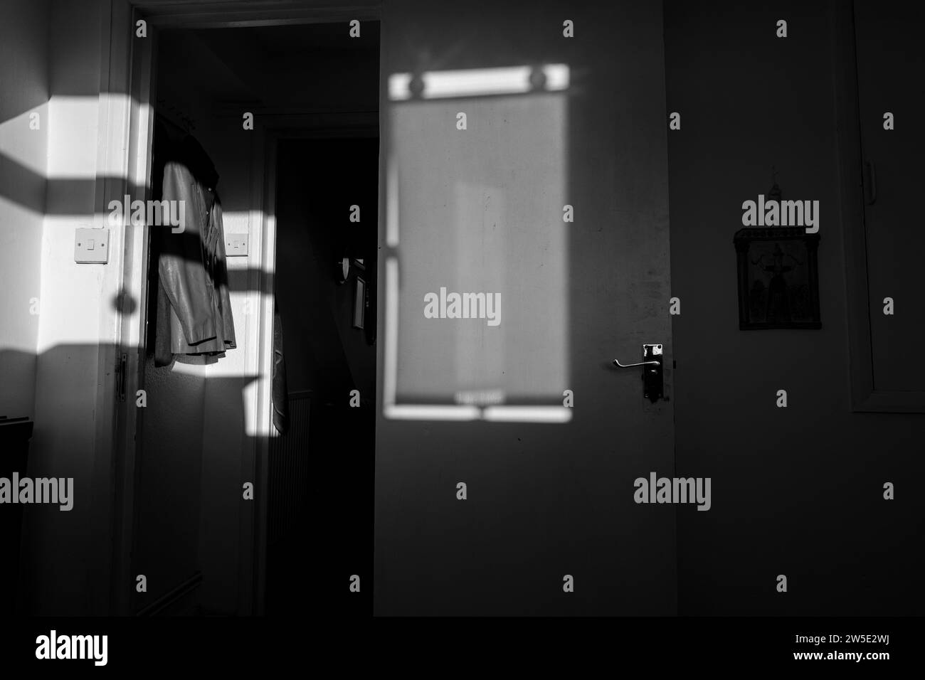 strong interior afternoon light and shadow Stock Photo - Alamy