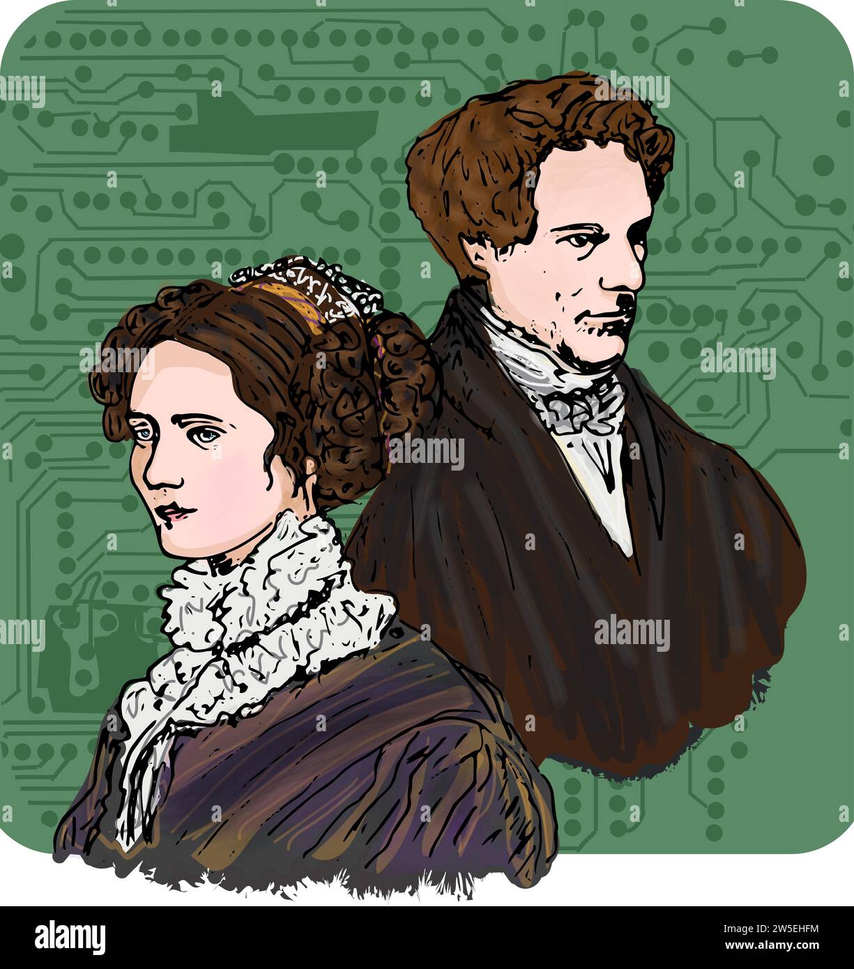 Charles babbage and ada lovelace Stock Vector Images - Alamy Charles babbage and ada lovelace Stock Vector Images - Alamy