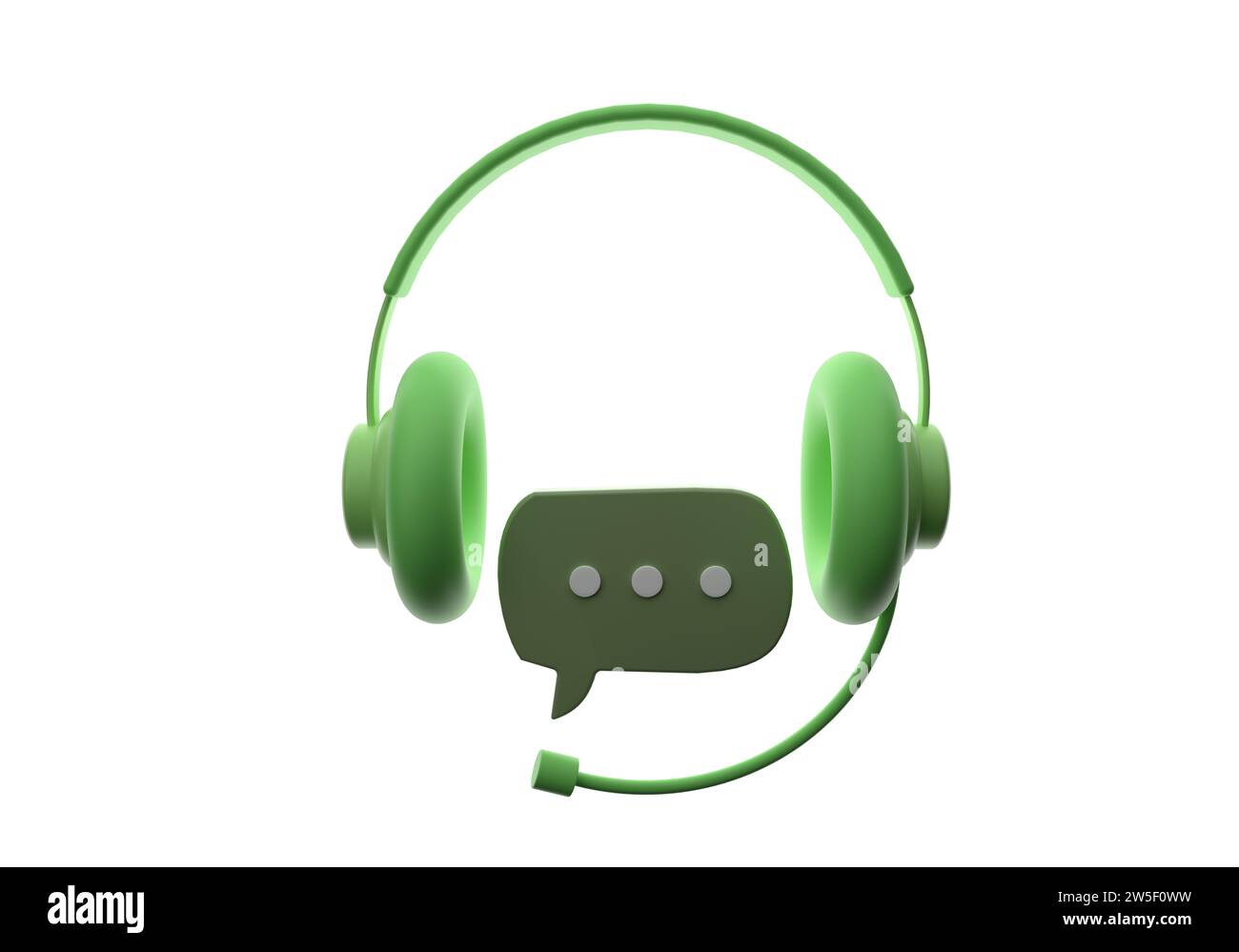 3D call center customer service icon helpdesk chat phone contact bubble ...