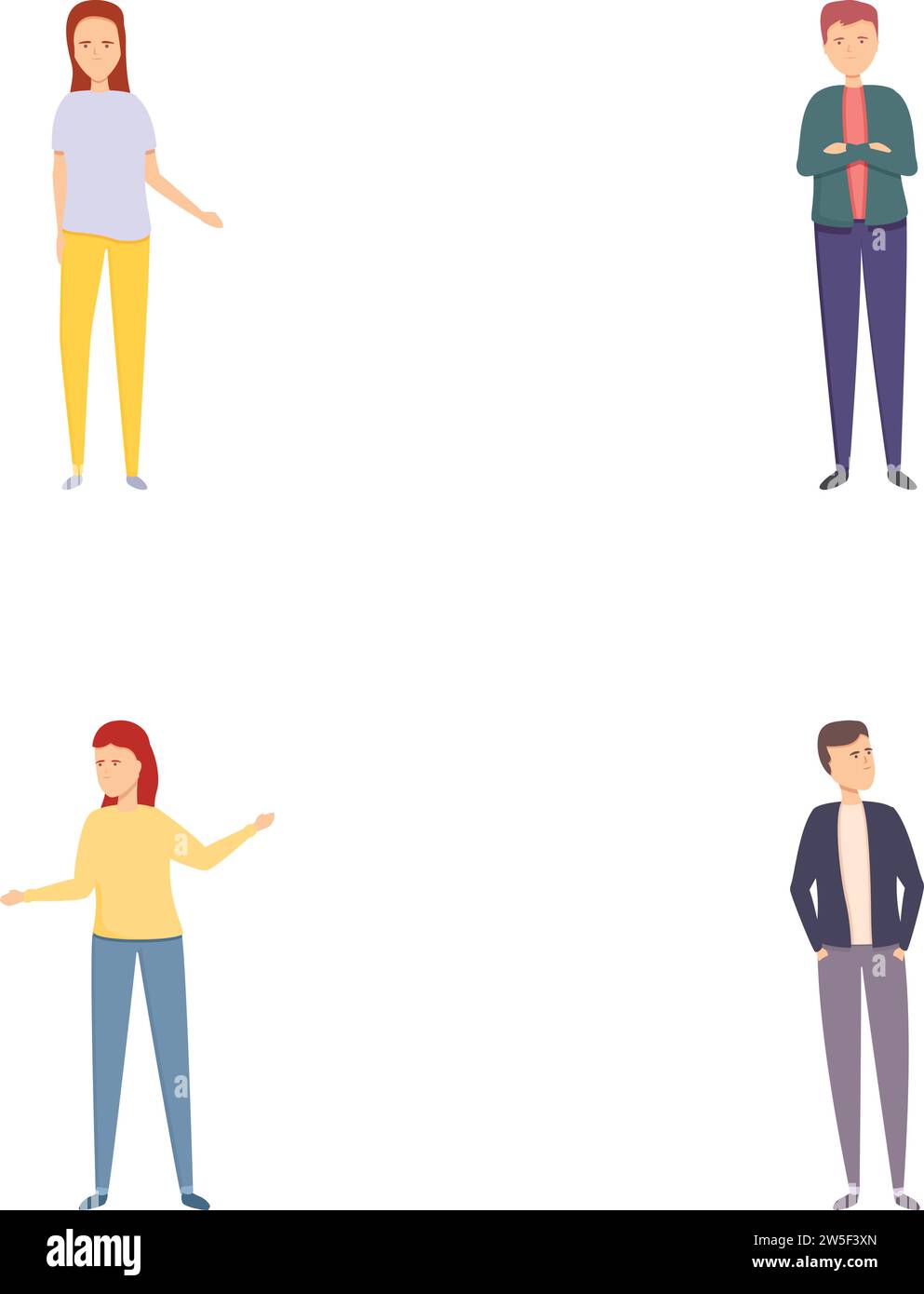 People icons set cartoon vector. Various man and woman. Person, human ...