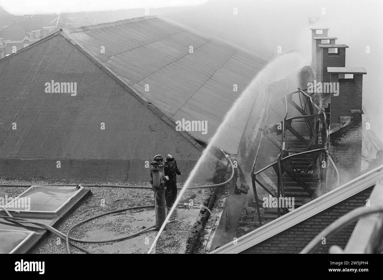 1970s firefighting Black and White Stock Photos & Images - Alamy