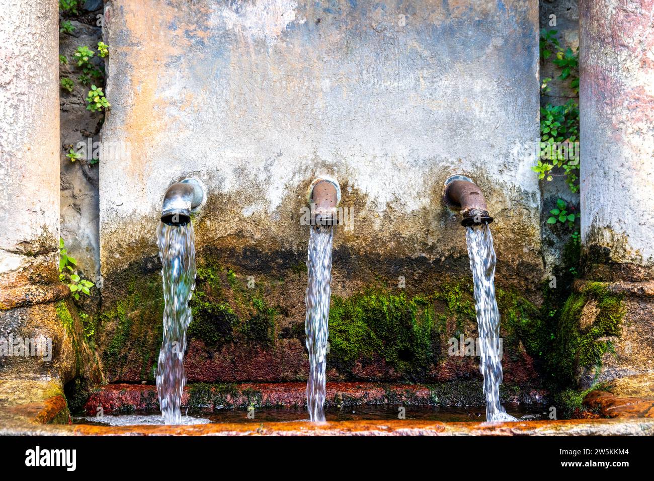 Three water outlets hi-res stock photography and images - Alamy