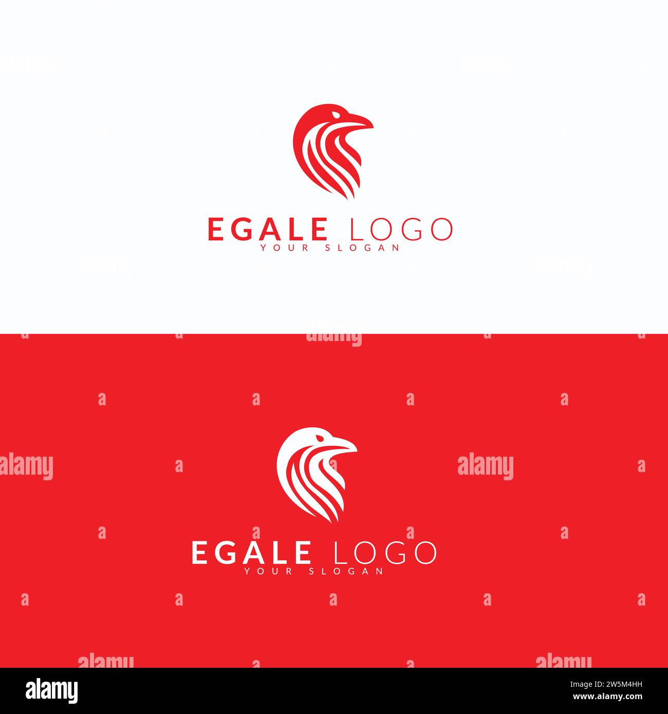 A Simple and Striking egale logo Red and White Logo Stock Vector Image ...