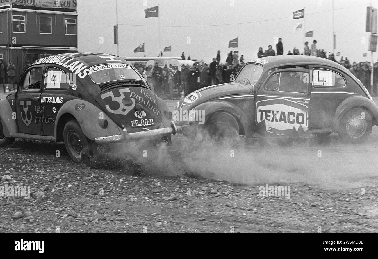 Annual Crazy Race for VW Beetles in Valkenswaard ca. December 26, 1972 ...
