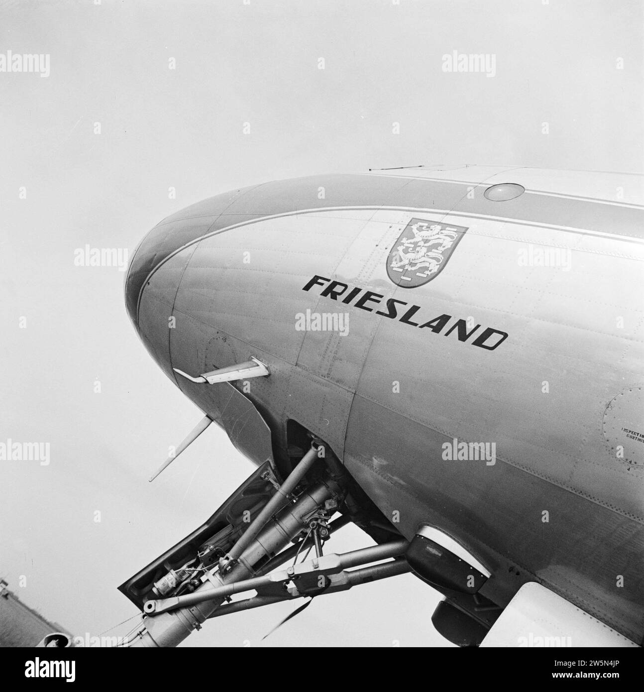 The name lettering of the four-engine KLM Lockheed Constellation ...