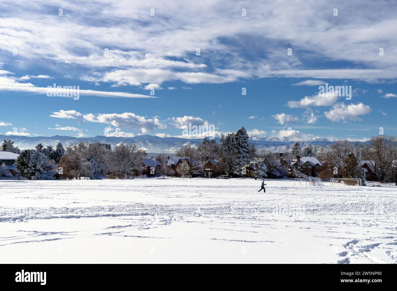 A beautiful Winter day in the Hilltop neighborhood in Denver, Colorado ...