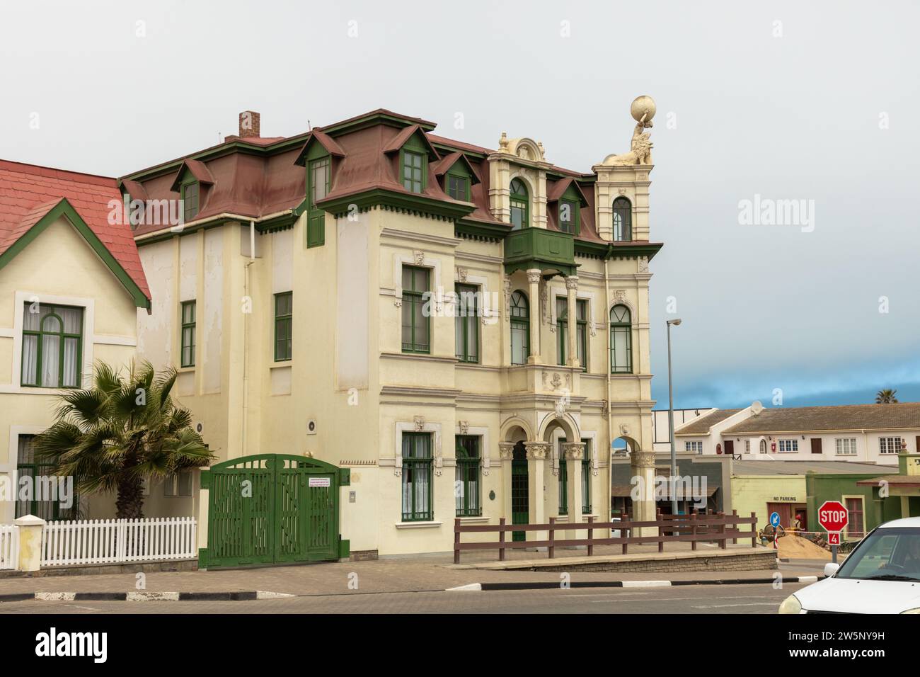 A typically German-style building is seen in the Atlantic Ocean town of ...