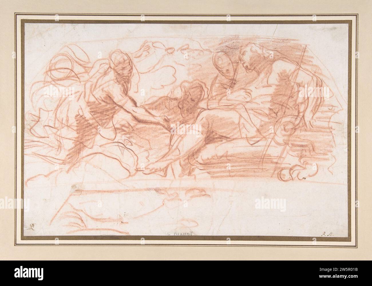 Flying Figure Appearing before an Enthroned Figure 1965 by Paolo De ...