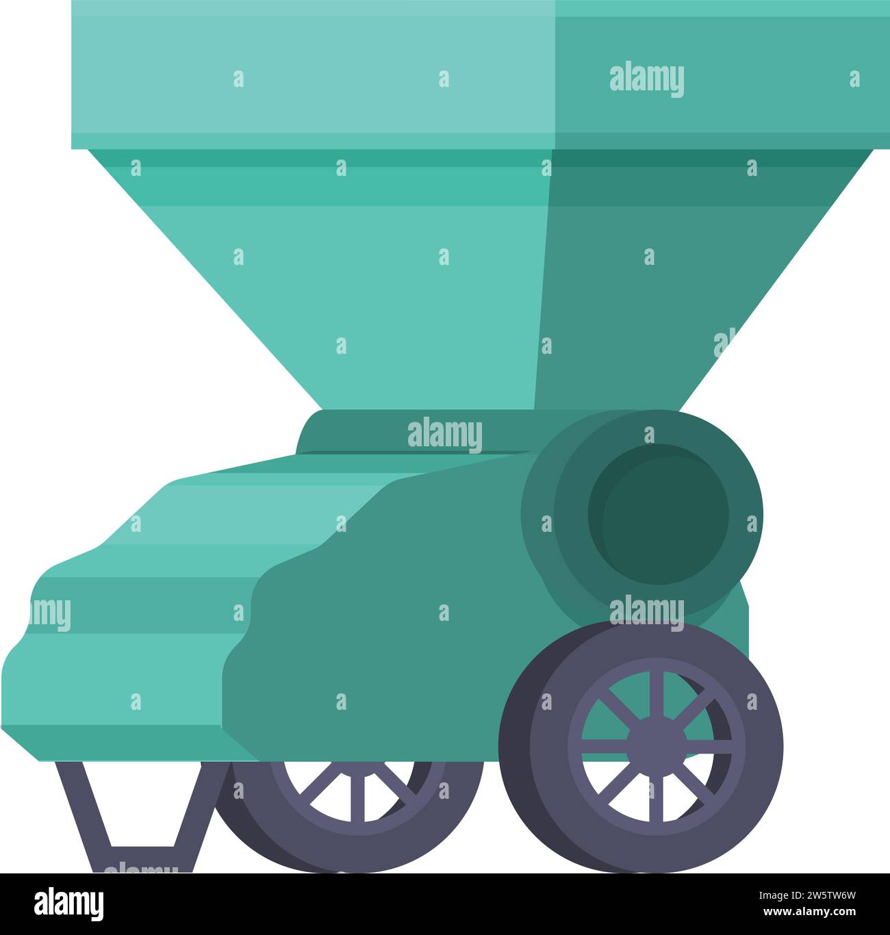 Automated shredder icon cartoon vector. Wood tree equipment. Air ...