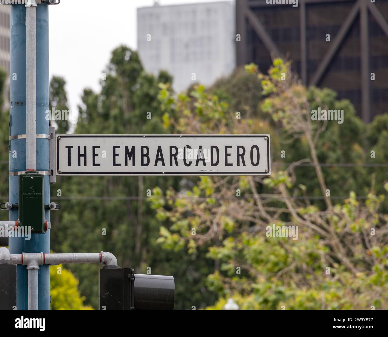 Embarcadero street sign hi-res stock photography and images - Alamy
