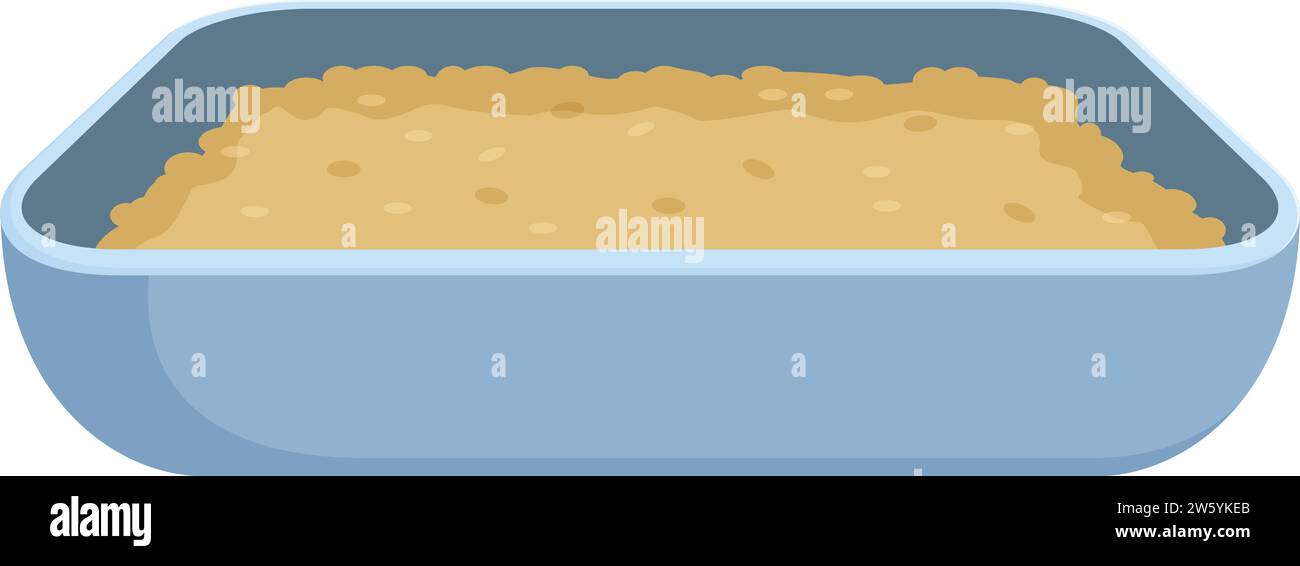 Clean sand tray icon cartoon vector. Animal toilet filter. House care ...