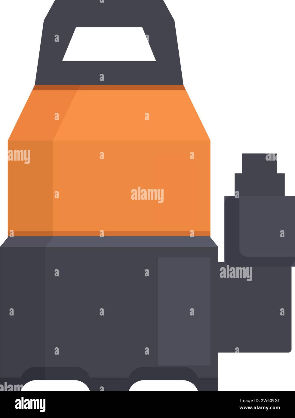 Portable submersible pump icon cartoon vector. Farm system gear. Pipe ...