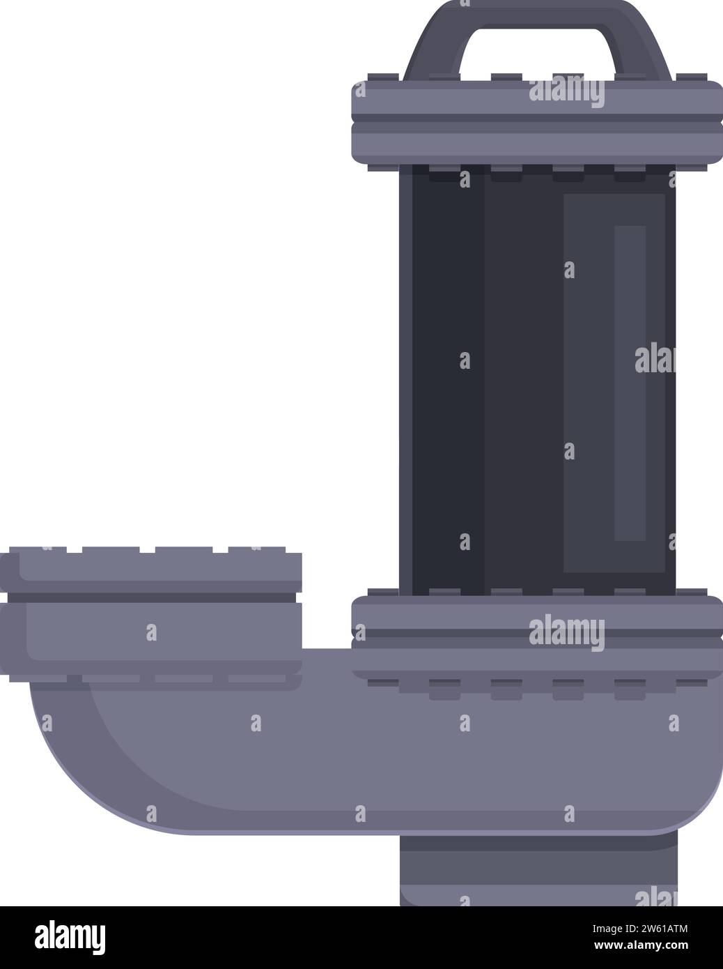 Steel submersible pump icon cartoon vector. Farm system. Compressor ...