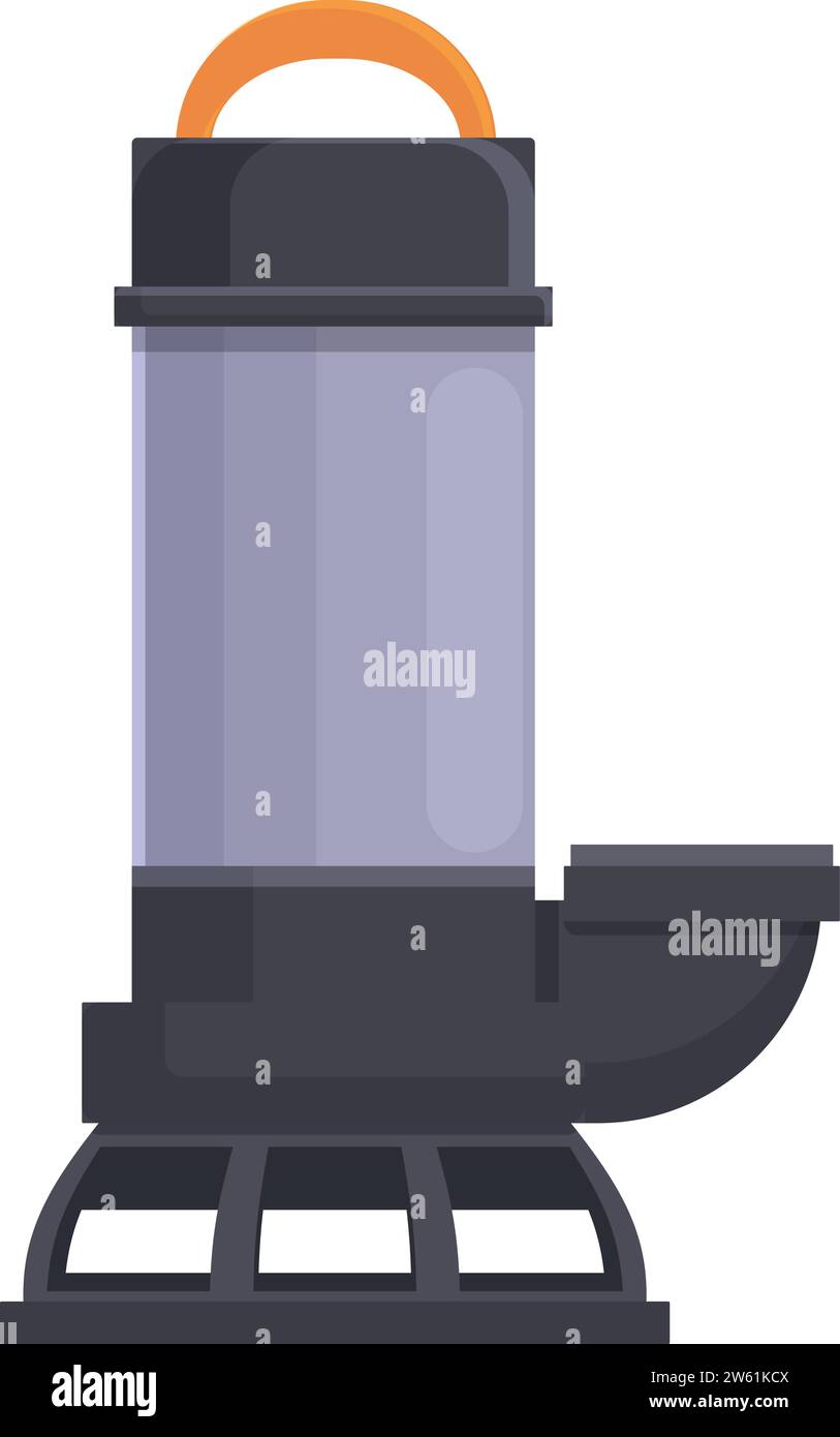 Tech submersible pump icon cartoon vector. Plant station. Gear ...